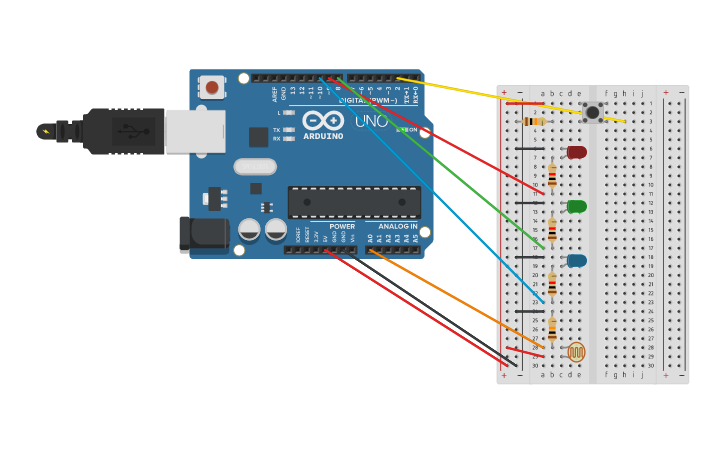 Circuit design MECHS Arduino Buddy | Tinkercad