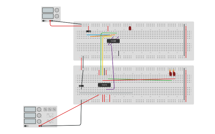 Circuit design ASYNCHRONOUS UP/DOWN COUNTER - Tinkercad
