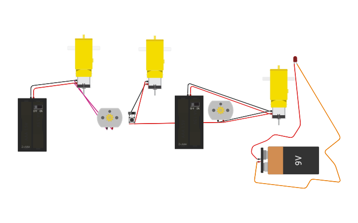 Circuit design Light and Motor | Tinkercad