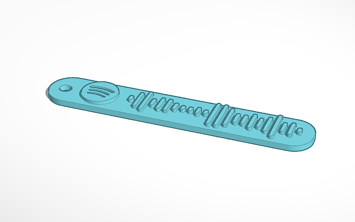 3D design Abdullah Spotify key chain - Tinkercad