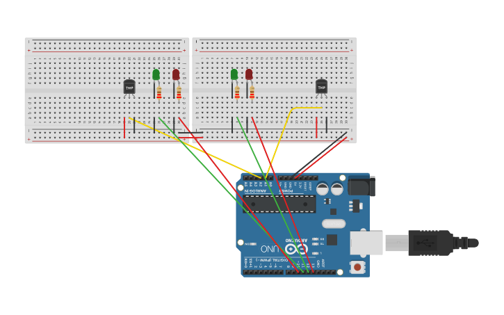 Circuit design Sensor de temperatura y humedad | Tinkercad Circuit design Sensor de temperatura y humedad | Tinkercad