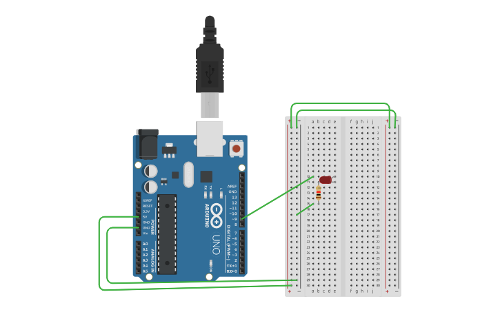 Circuit Design Светодиод Tinkercad