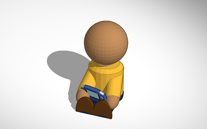 3D design guy playing game boy advance - Tinkercad