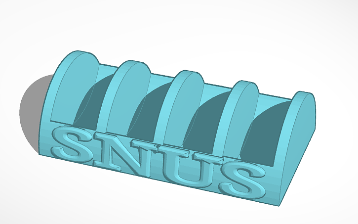 3D design snus holder - Tinkercad