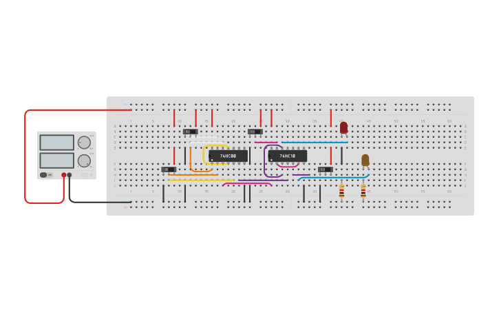 Circuit Design D Flip Flop Tinkercad