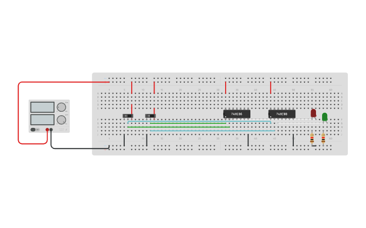 Circuit Design Half Adder Using Basic Gates Tinkercad
