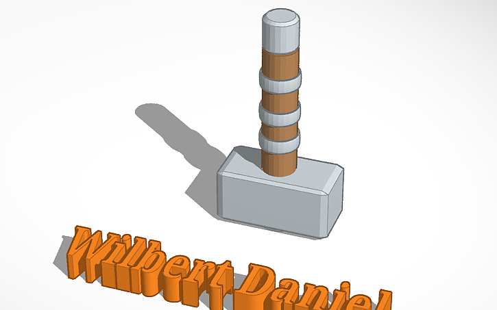 3D design Hammer - Tinkercad