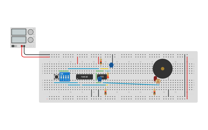 Circuit design Project alarm - Tinkercad
