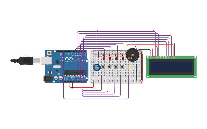 Circuit design Project #12 Aim trainer - Tinkercad