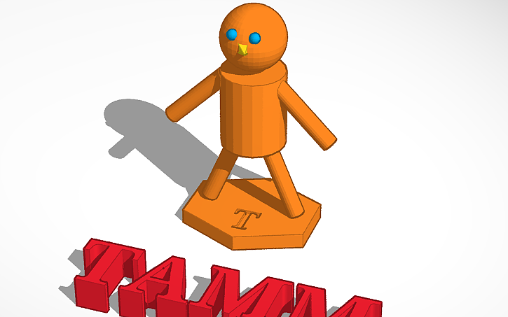 3D design human figure - Tinkercad