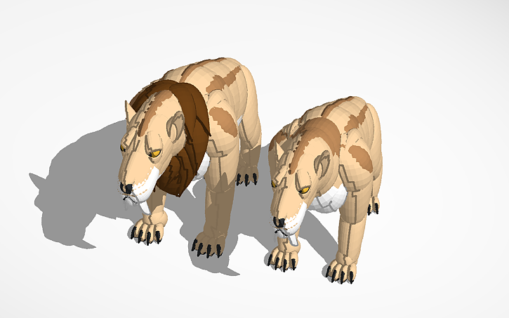 3D design Smilodon - Tinkercad