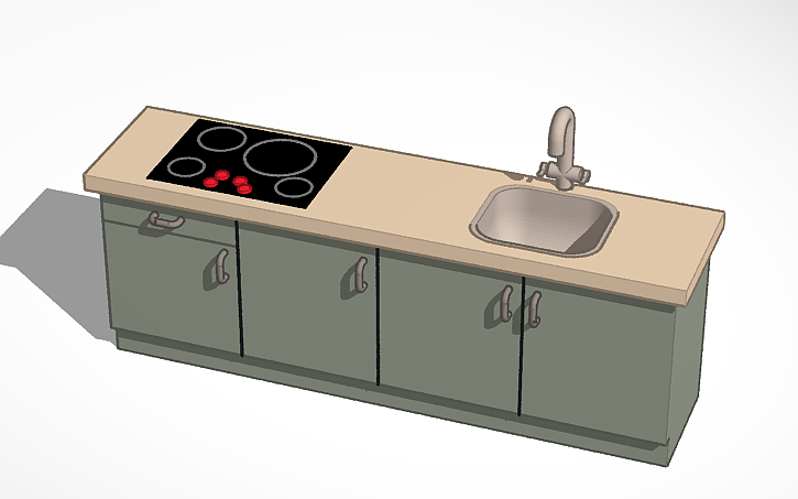 3D design kitchen - Tinkercad