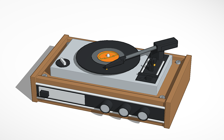 3D design Record Player - Tinkercad