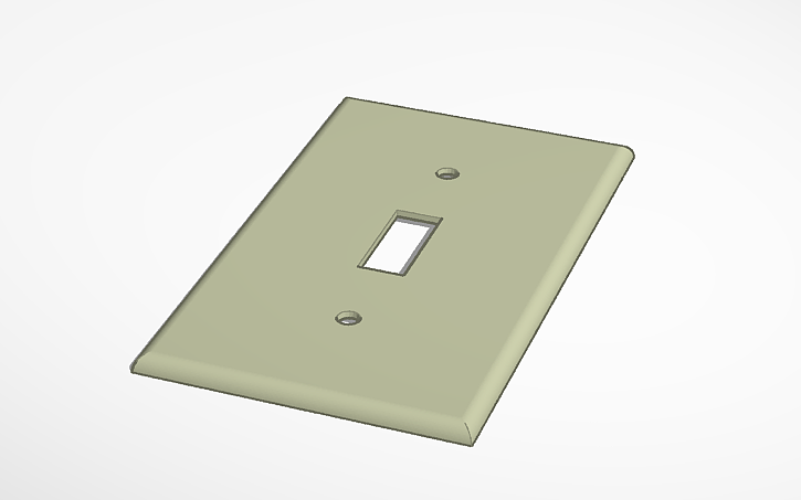 3D design Light Switch Cover - Tinkercad