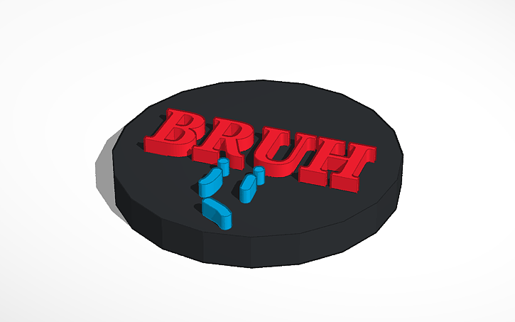 3D design BRUH Symbol😂 | Tinkercad