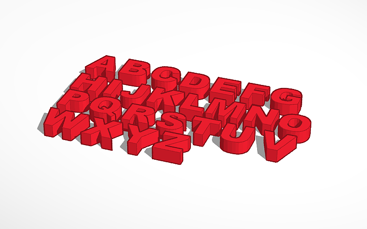 3D design ABC Set | Tinkercad