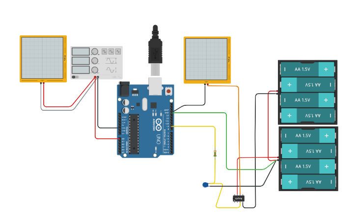 Circuit design Conversor analógico-digital - Tinkercad