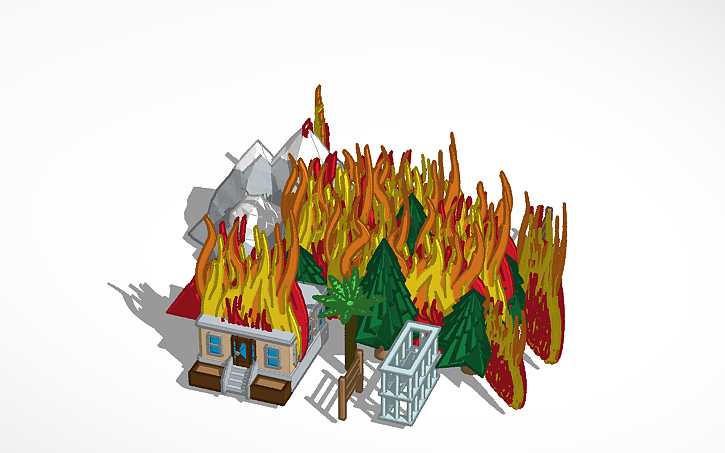 3D design Forest fire - Tinkercad