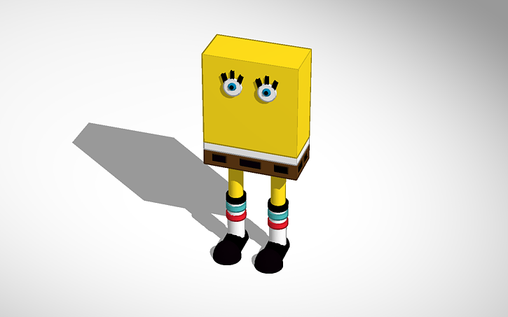 3D design Spongebob - Tinkercad