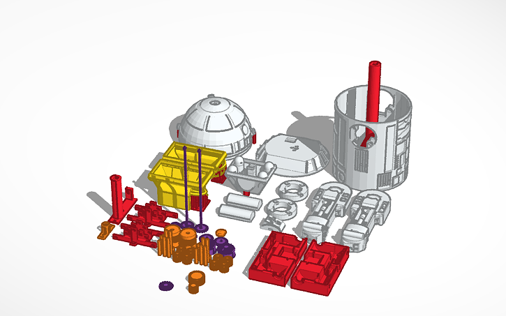 3D design R2D2 (with Electronics) - Tinkercad