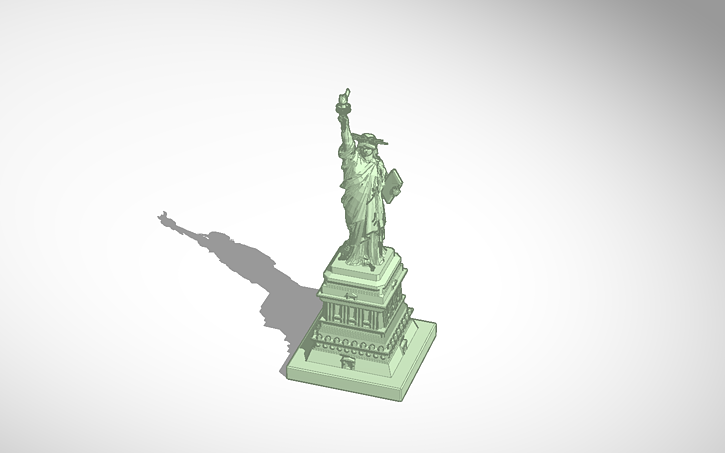 3D design statue of liberty - Tinkercad