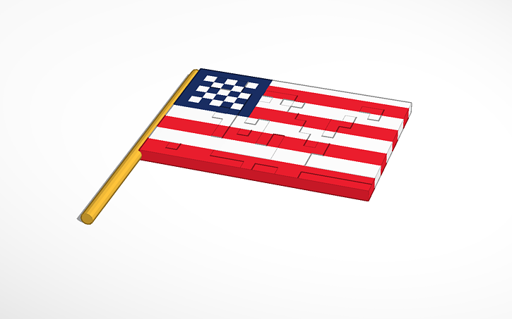 3D design USA Flag SM | Tinkercad