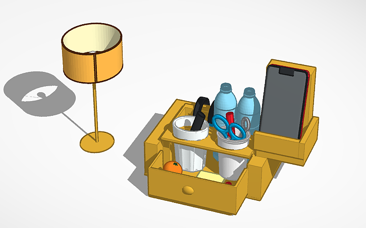 3D design Desk organiser - Tinkercad