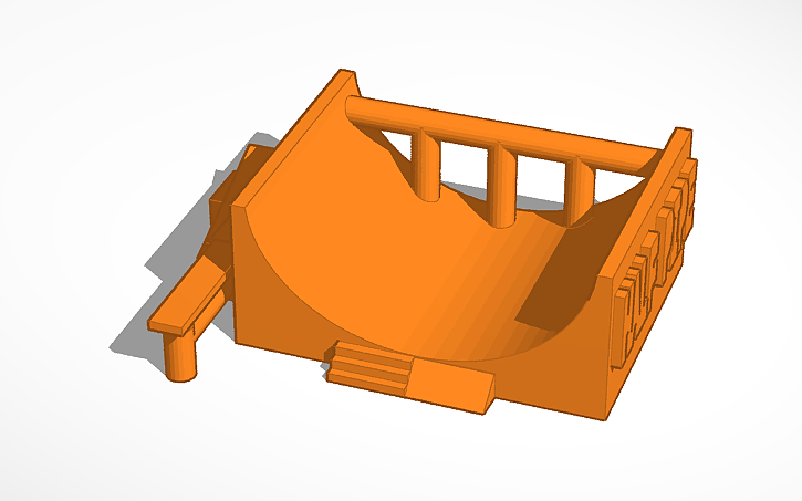 3D design Tech Deck Halfpipe - Tinkercad