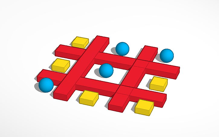 3D design Tic Tac Toe - Tinkercad