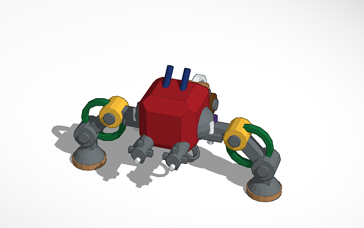 3D design 3-Legged Spider Droid | Tinkercad