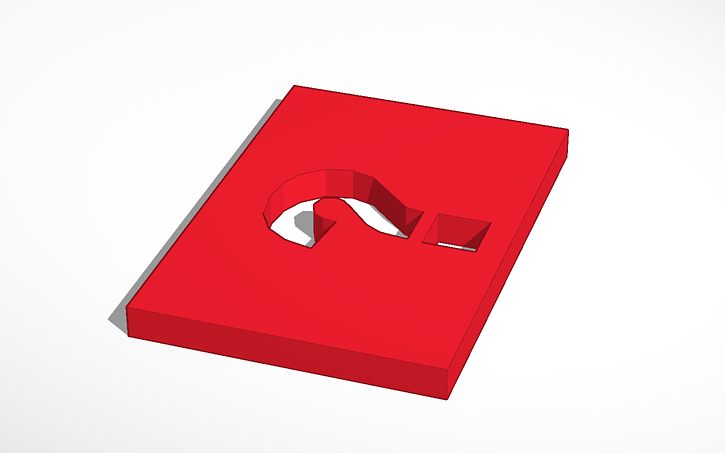 3D design Qiustion Mark Card - Tinkercad