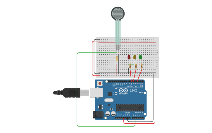 Circuit design Piezo sensor alternative | Tinkercad