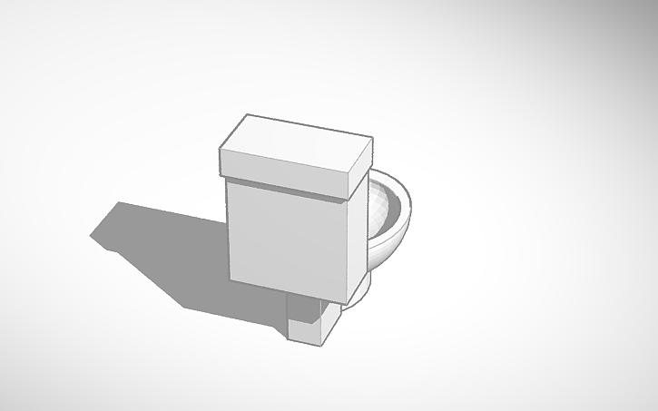 3D design toilet - Tinkercad