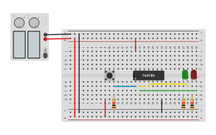 Circuit design + BIESTABLE | Tinkercad
