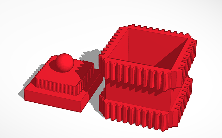 3D design Container with Lid - Tinkercad
