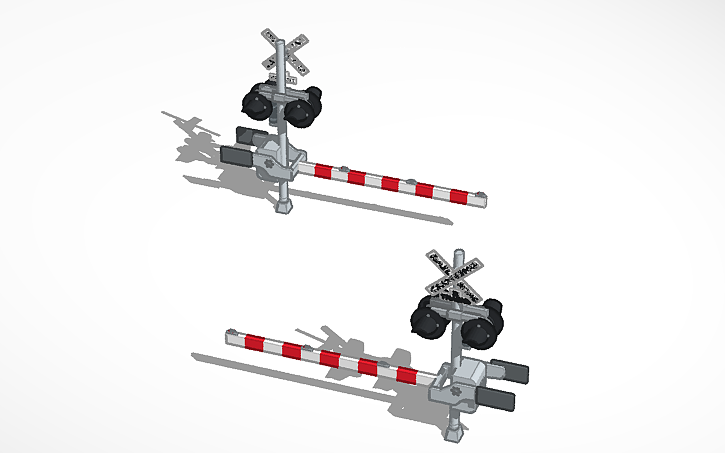 3D design Railroad Crossing 2 - Tinkercad