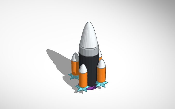 3d Design Rocket Model Tinkercad