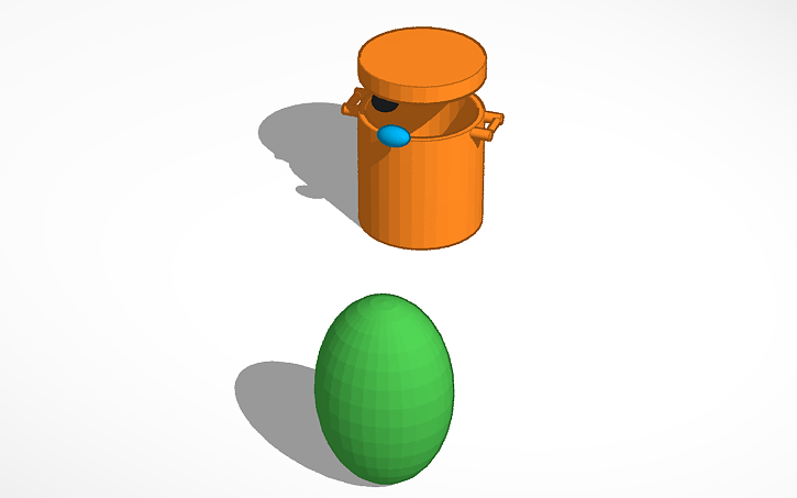 3D design Trash Can - Tinkercad