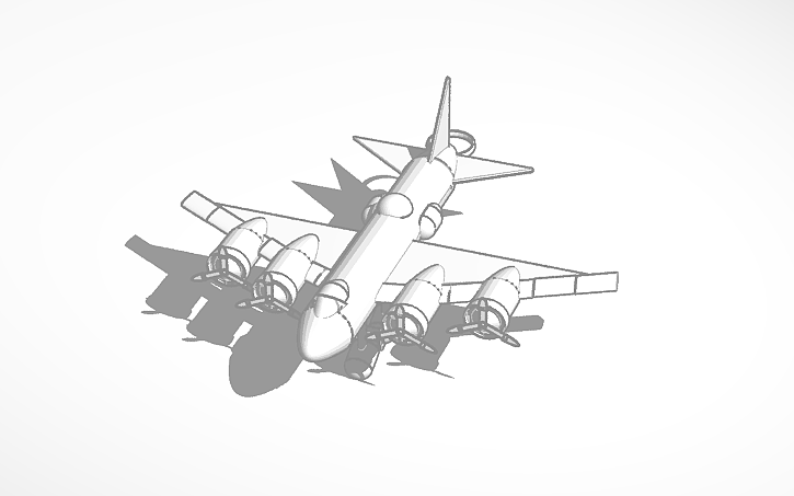 3D design WW2 Bomber With Bombs. - Tinkercad