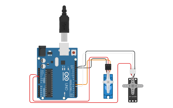 Circuit Design Manejo De Servomotores Con Arduino Tinkercad