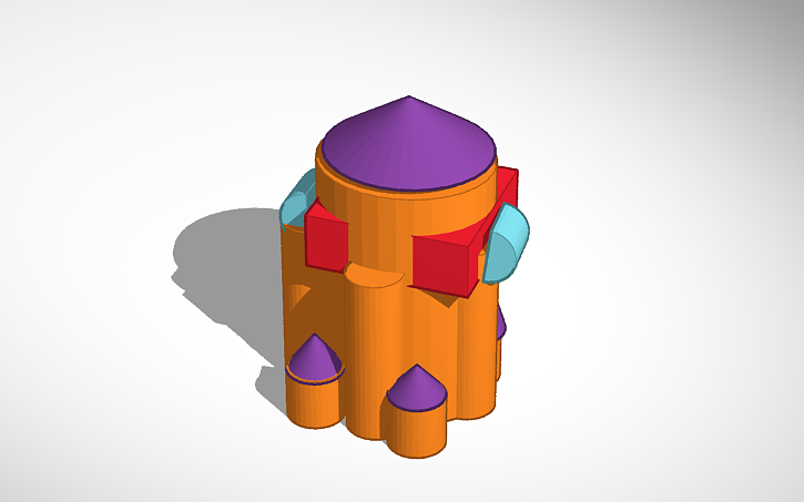3D design cohete minecraft - Tinkercad
