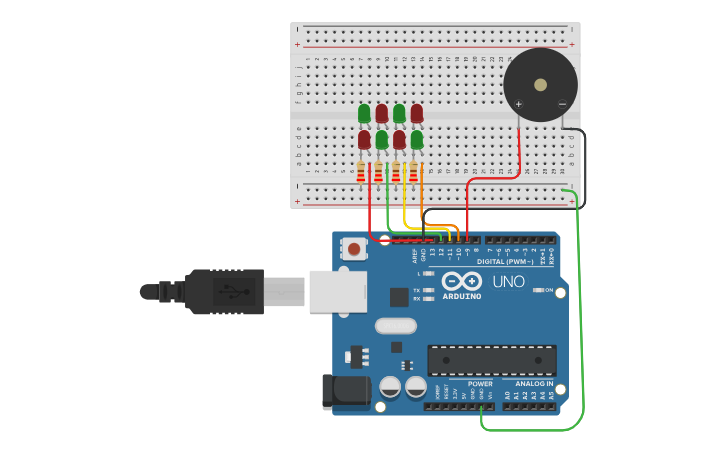 Circuit design RickRoll - Tinkercad