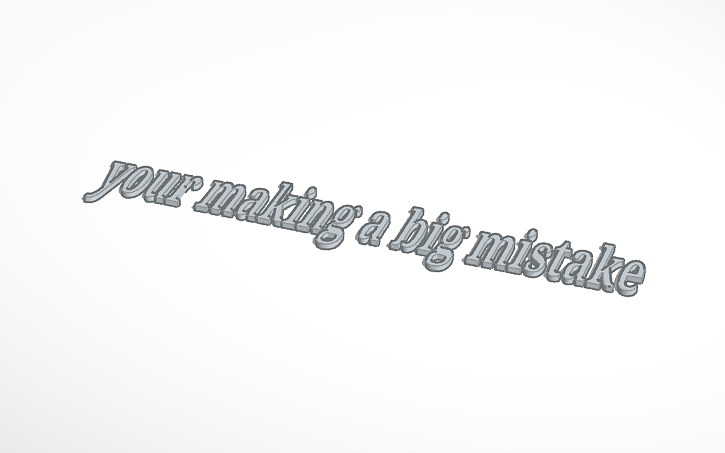 3D design "bad sign" sign - Tinkercad