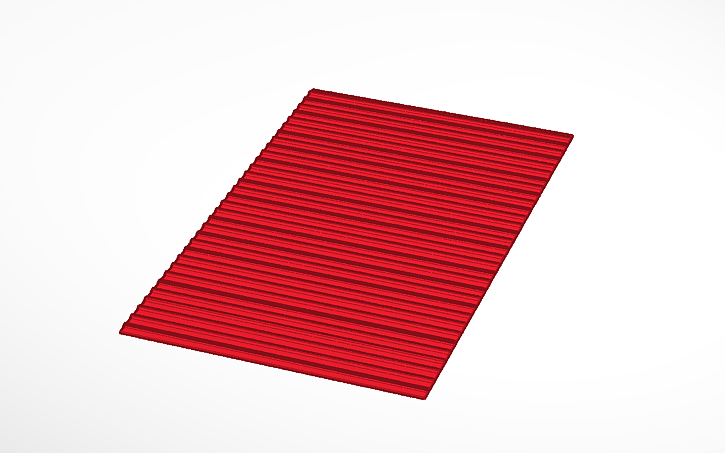 3D design Corrugated siding/roofing/metal/iron - Tinkercad