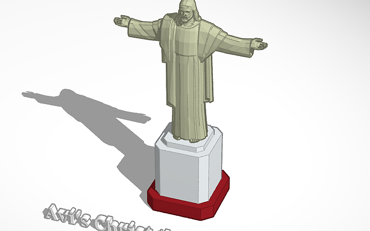 3D design Christ the Redeemer - Tinkercad