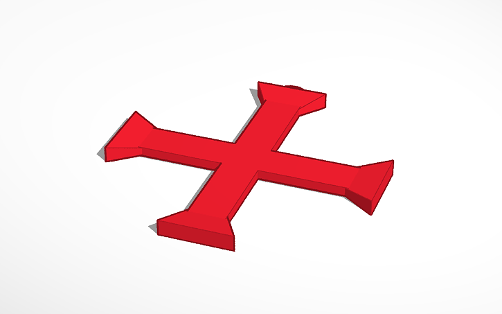 3D design Templar Cross - Tinkercad