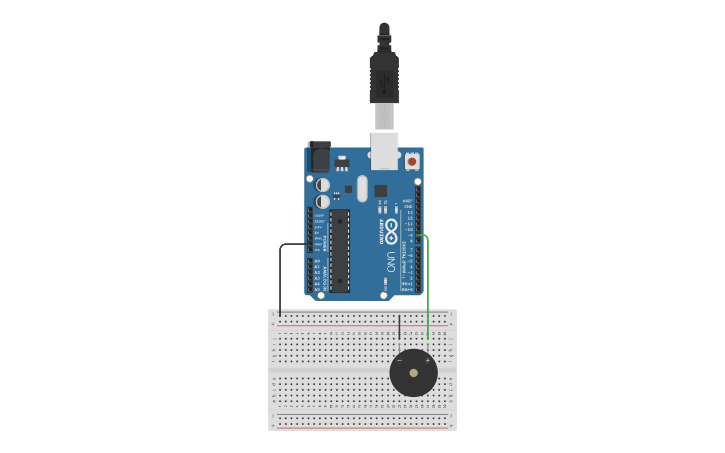 Circuit Design Buzzer Tinkercad