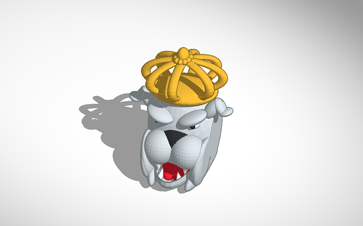 3D design JMU Duke Dog Head | Tinkercad