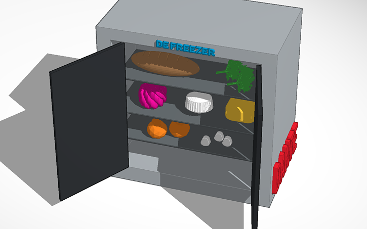 3D design de freezer - Tinkercad