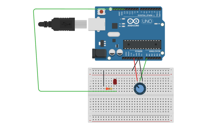 Circuit Design Practica 4 Potenciometro Tinkercad